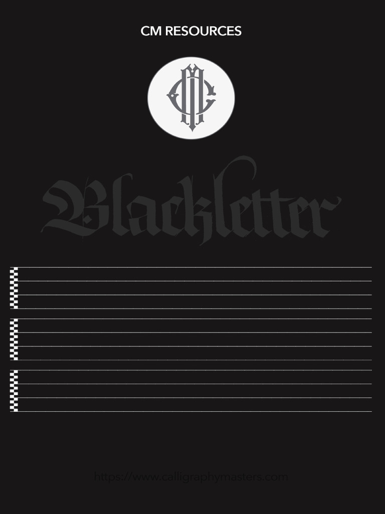 Blackletter Free Resources Calligraphy Masters Pack | PDF