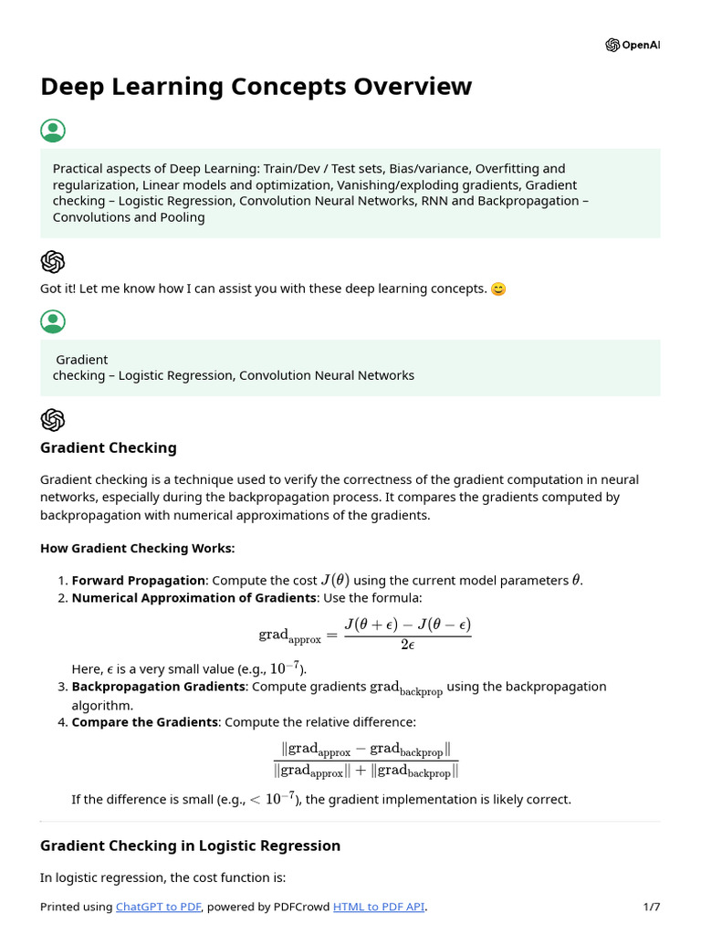 Deep Learning Concepts Overview | PDF | Deep Learning | Machine Learning