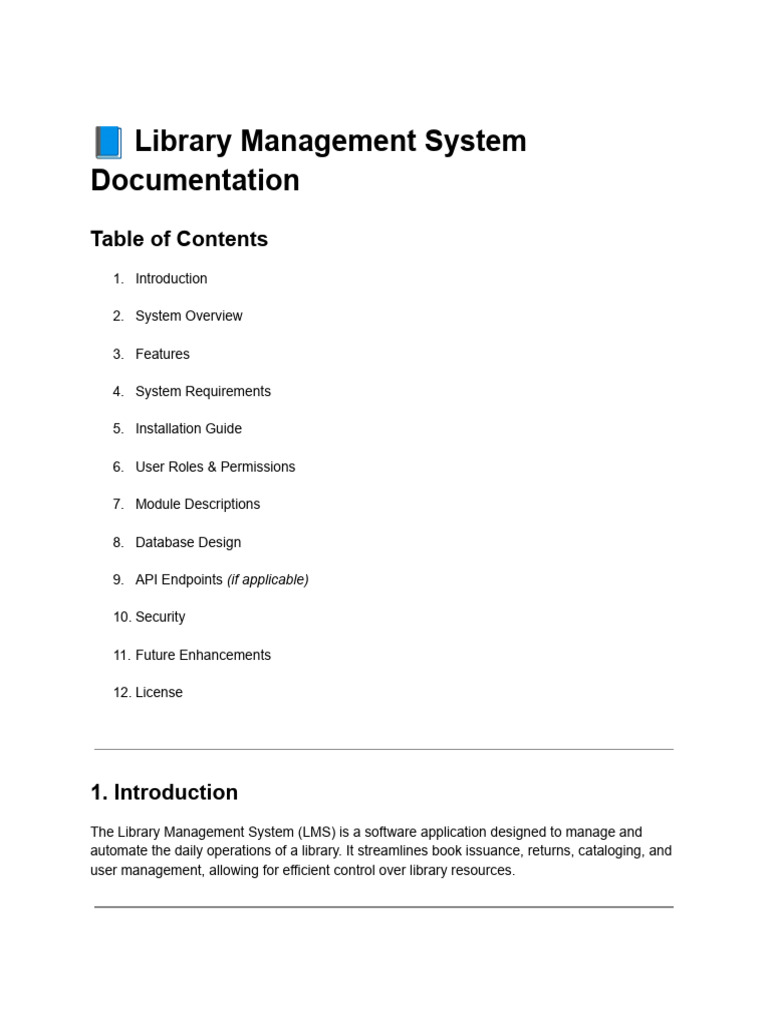 ? Library Management System Documentation | PDF | Databases | Computing