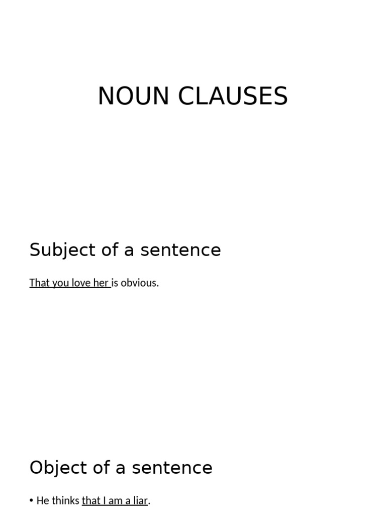Noun Clauses | PDF