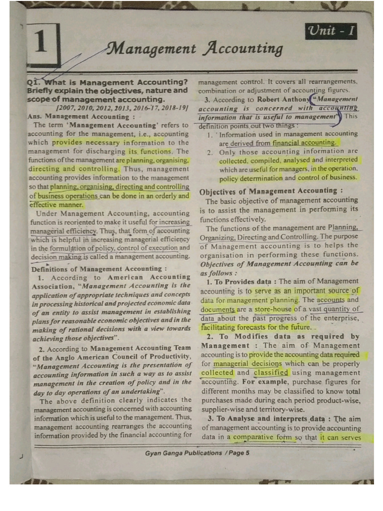 Management Accounting | PDF