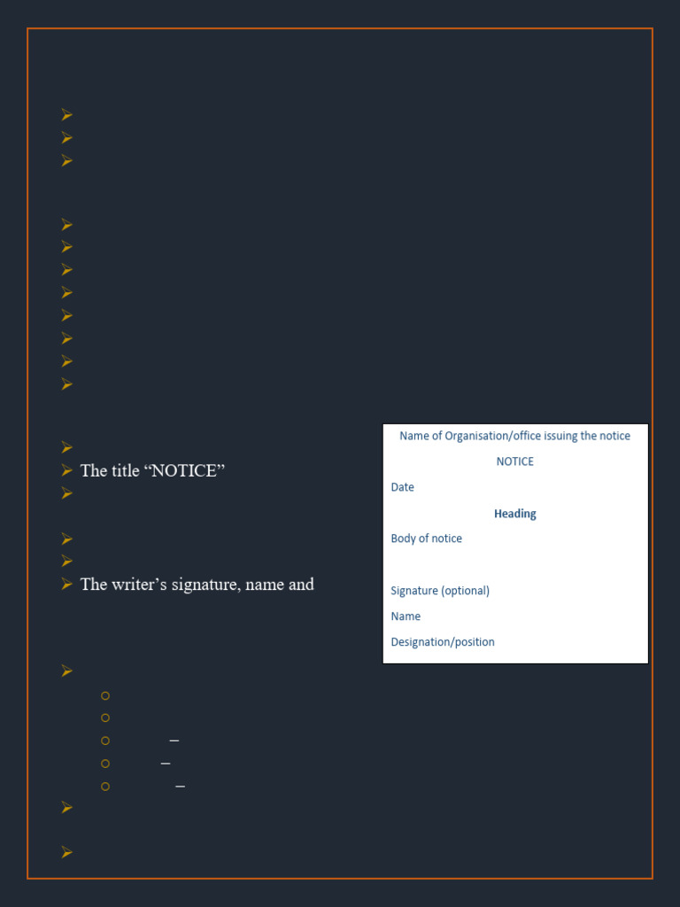 Writing The Notice PDF | PDF