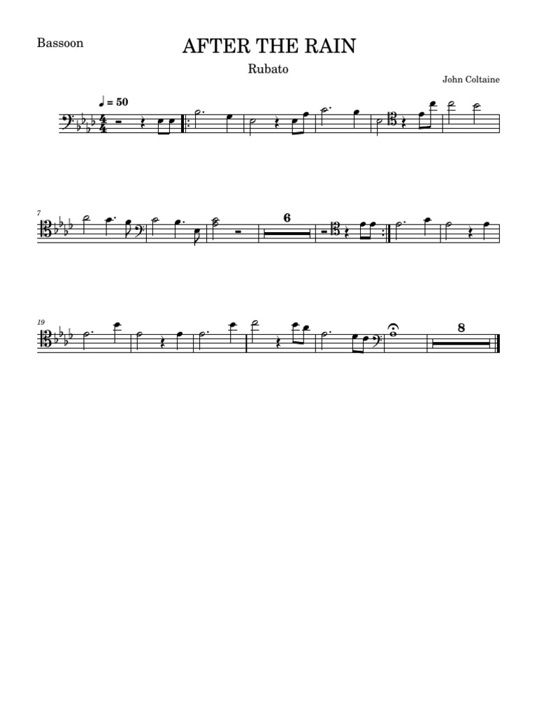 After The Rain-Bassoon | PDF