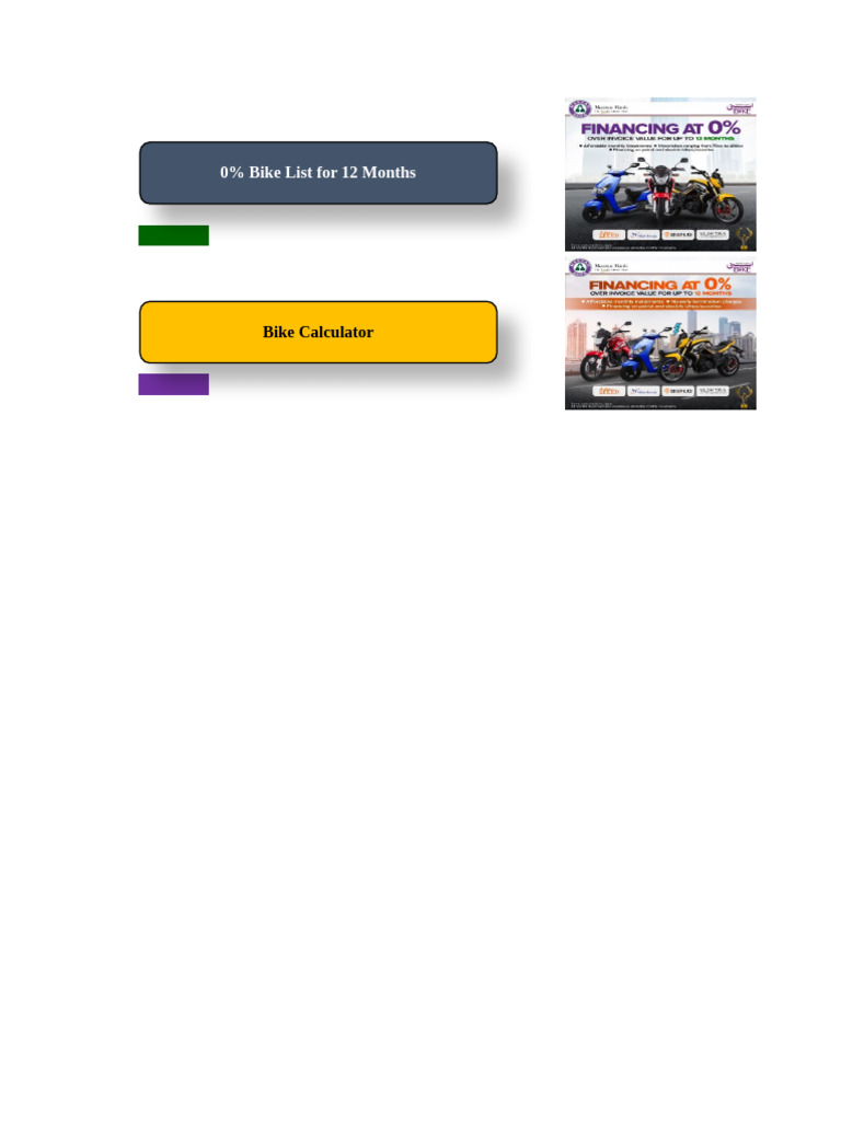 Meezan Bike Financing Options 2025 | PDF | Motorcycle | Honda