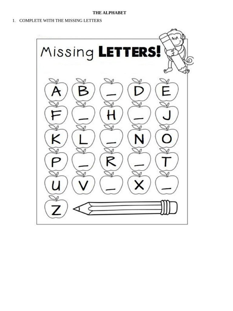 The Alphabet - Missing Letters | PDF