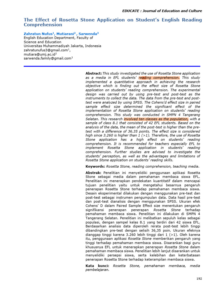 3-The Effect of Rosetta Stone Application On Student's English Reading ...