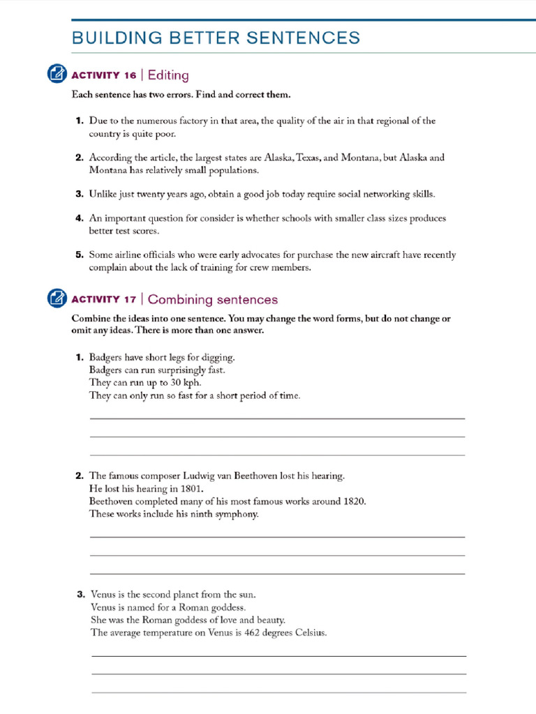 Building Better Sentences | PDF