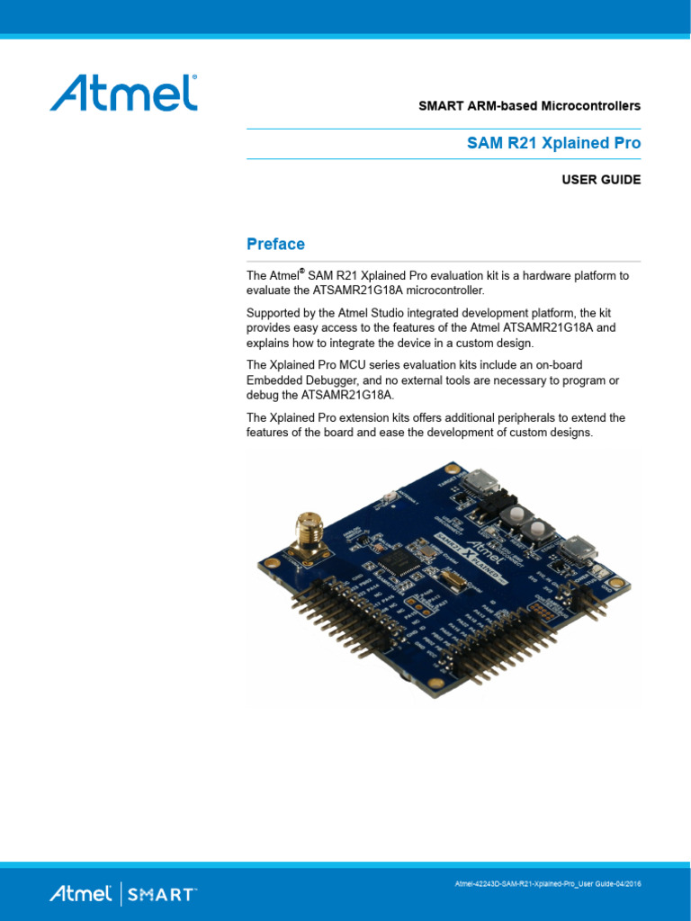 Atmel-42243-SAMR21-Xplained-Pro_User-Guide | PDF | Microcontroller | Usb