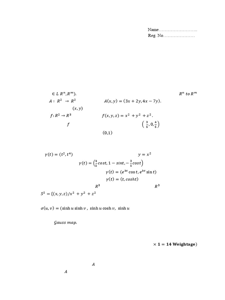 Multivariable Calculus and Geometry 2017 | PDF | Curvature | Geometry