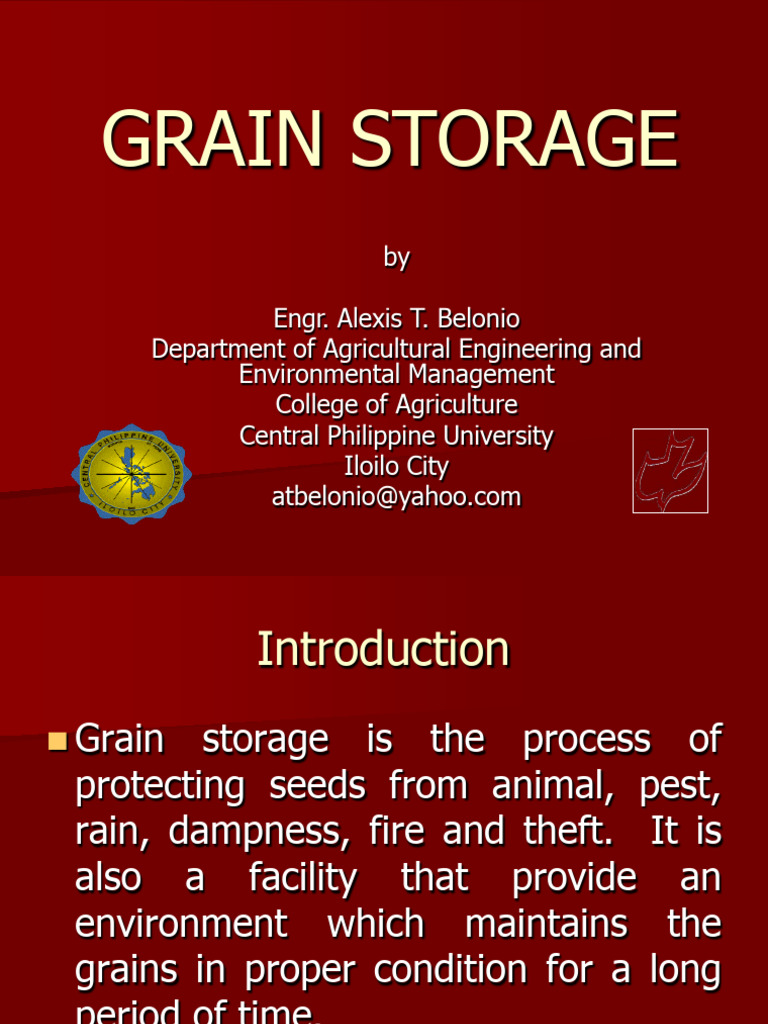 Effective Grain Storage Techniques | PDF | Cereals | Humidity