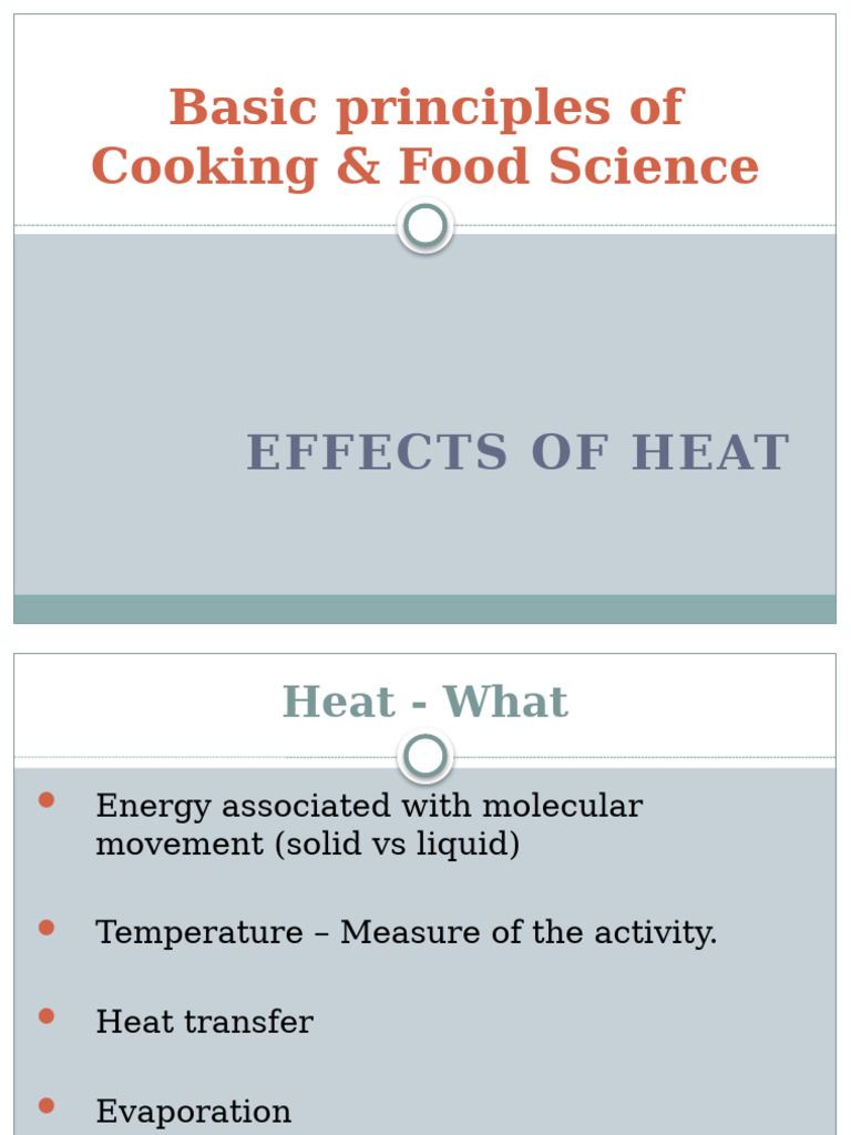 Effects of Heat, Method of Cooking, Culnary Terms | PDF | Grilling ...