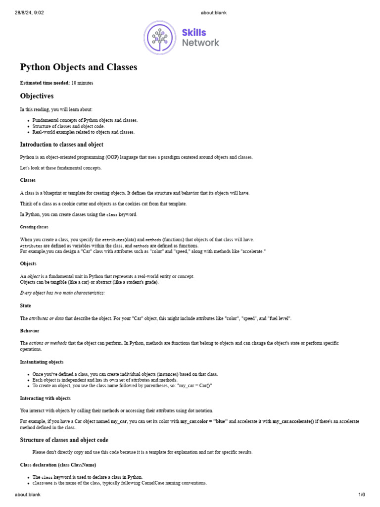 Objetos y Clases Modulo 3 | PDF | Object Oriented Programming | Class ...