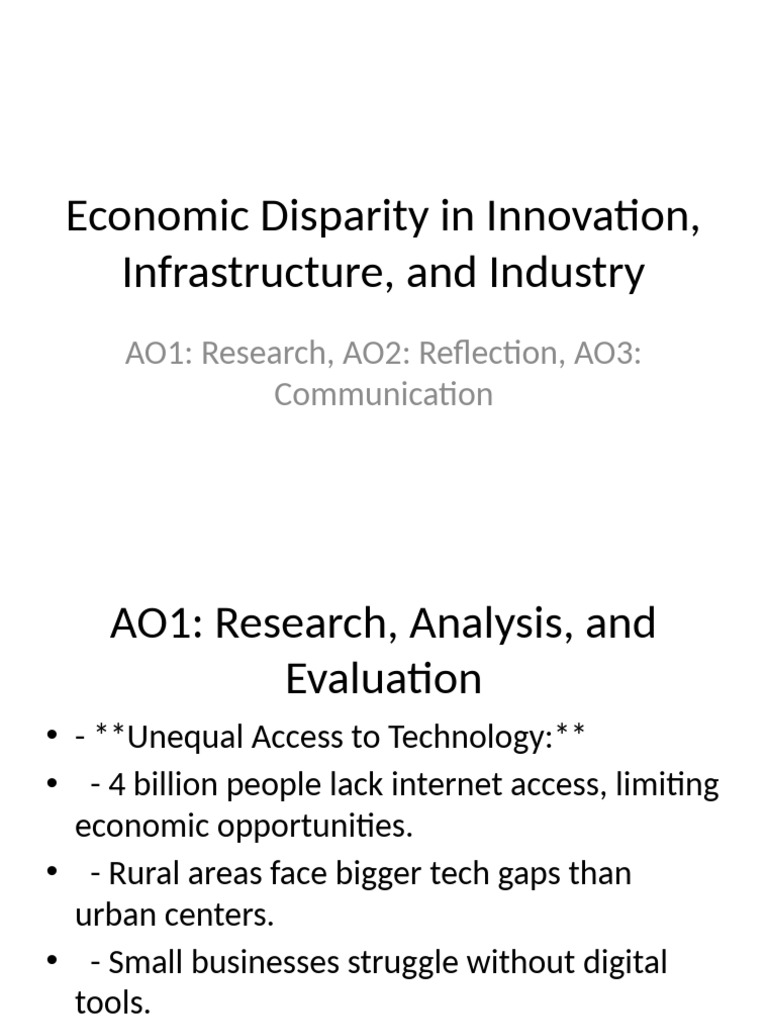Economic Disparity Presentation | PDF