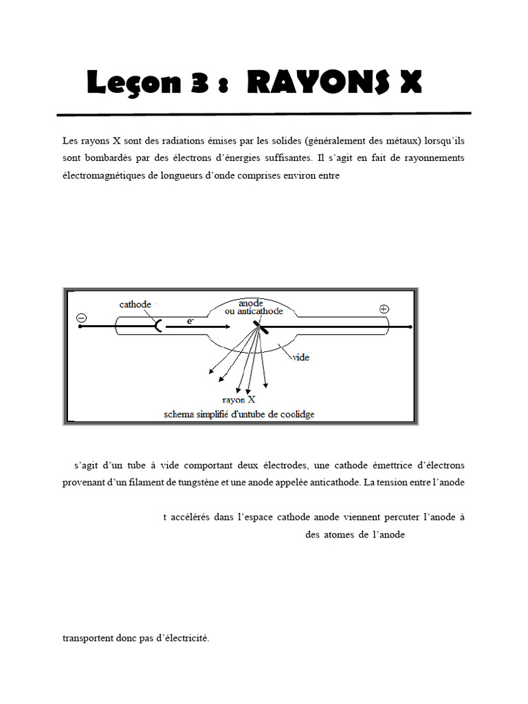 Rayons X | PDF | Rayon X | Électron
