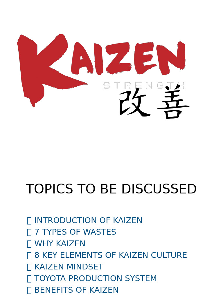 Understanding Kaizen: Principles & Benefits | PDF | Lean Manufacturing ...