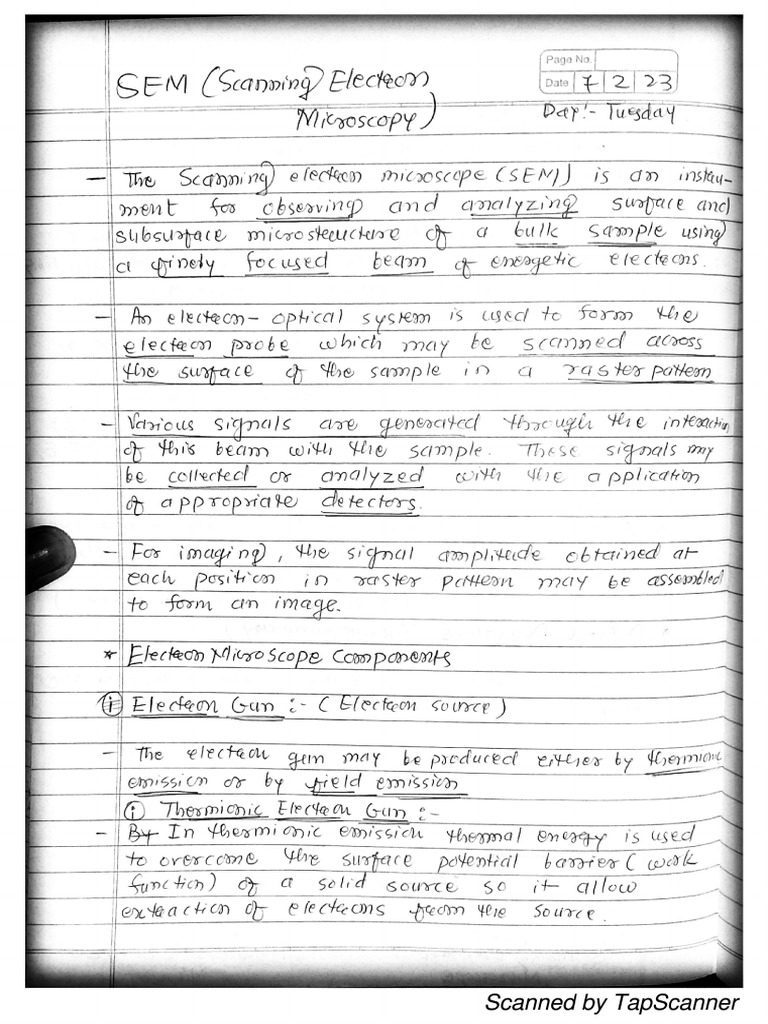 Scanning Electron Microscope | PDF
