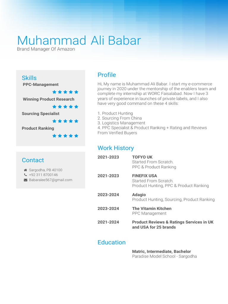 Babar Updated CV | PDF