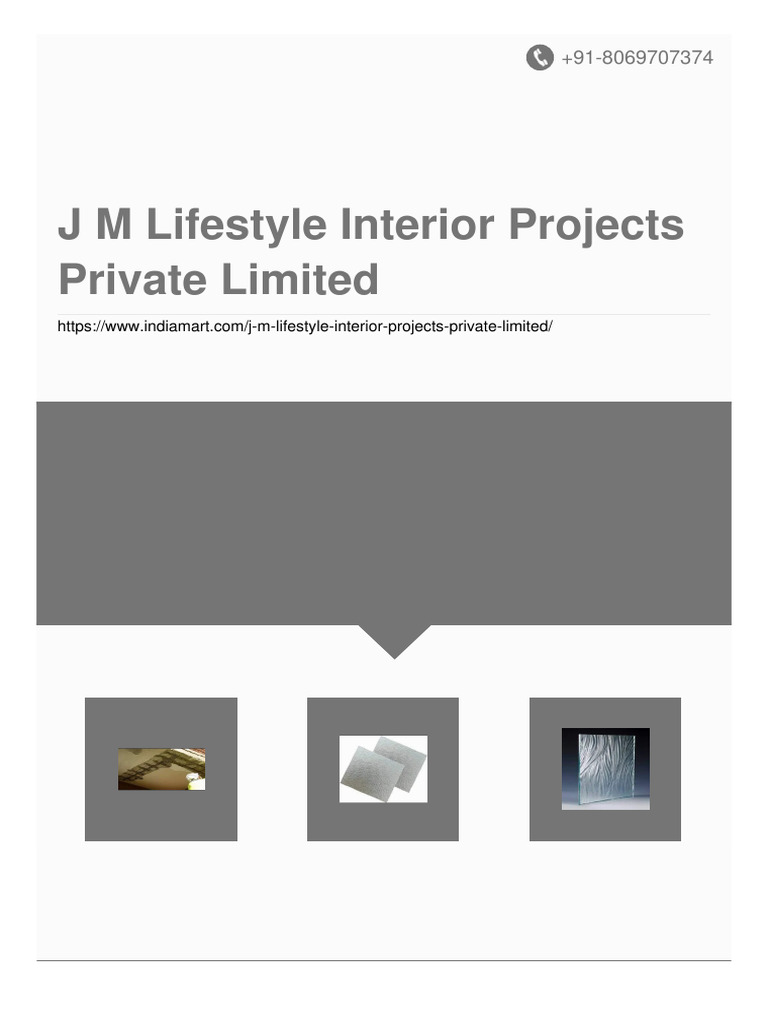 J M Lifestyle Interior Projects Private Limited | PDF