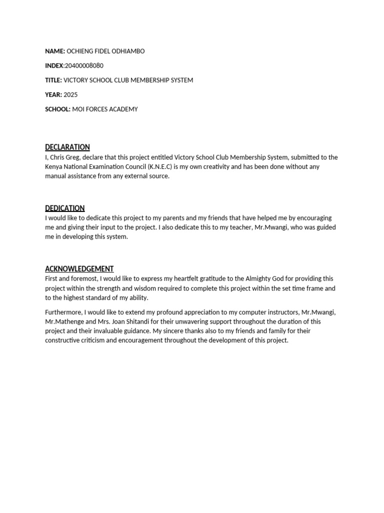 Chris Greg Computer Project 2025 | PDF | Computing