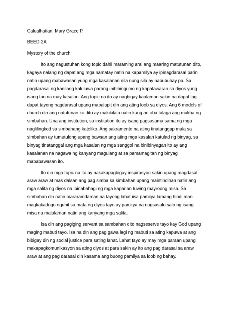 Calualhatian, Mary Grace P. | PDF