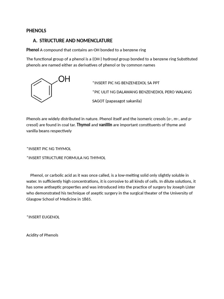 Understanding Phenols: Structure and Acidity | PDF