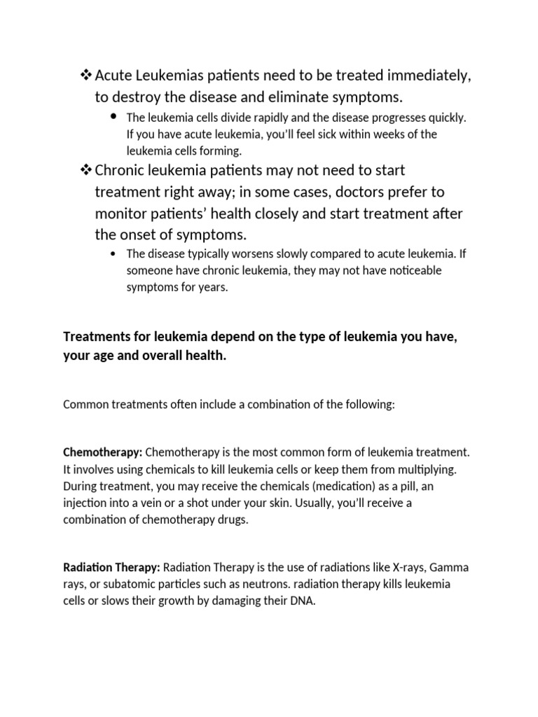 Leukemia Treatment | PDF