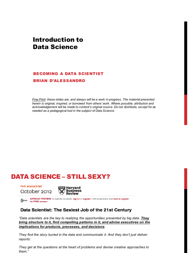 2020 Intro To DS Module 1 - Becoming A Data Scientist | PDF | Hypothesis | Science