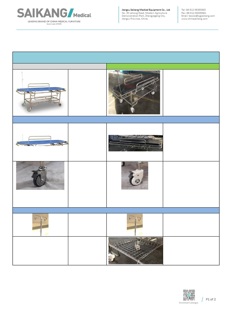 Upgraded Stainless Steel Patient Trolley | PDF