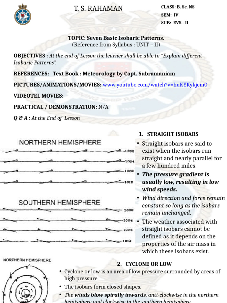 Seven Isobaric Patterns | PDF | Trough (Meteorology) | Wound