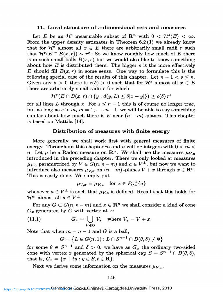 Geometry Of Sets And Measures In Euclidean Spaces Local Structure 4586