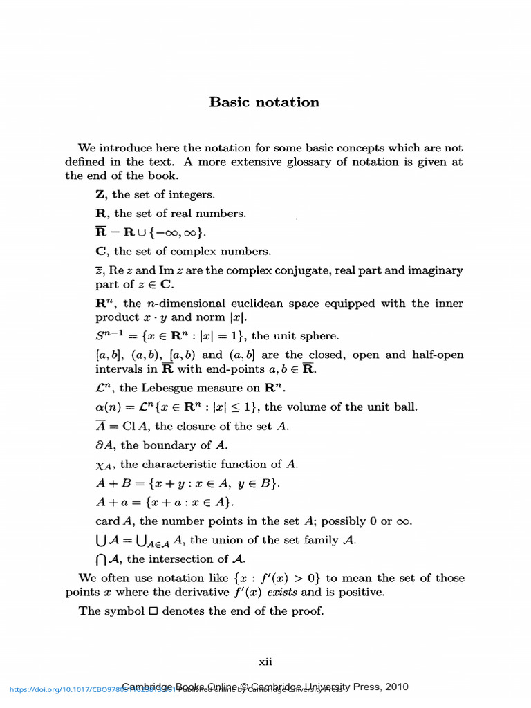 Basic Mathematical Notation Explained | PDF