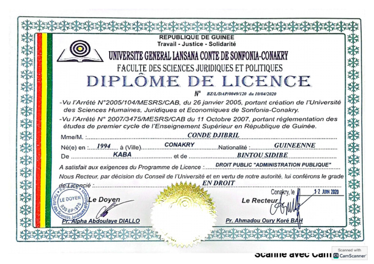 Diplôme de Licence | PDF