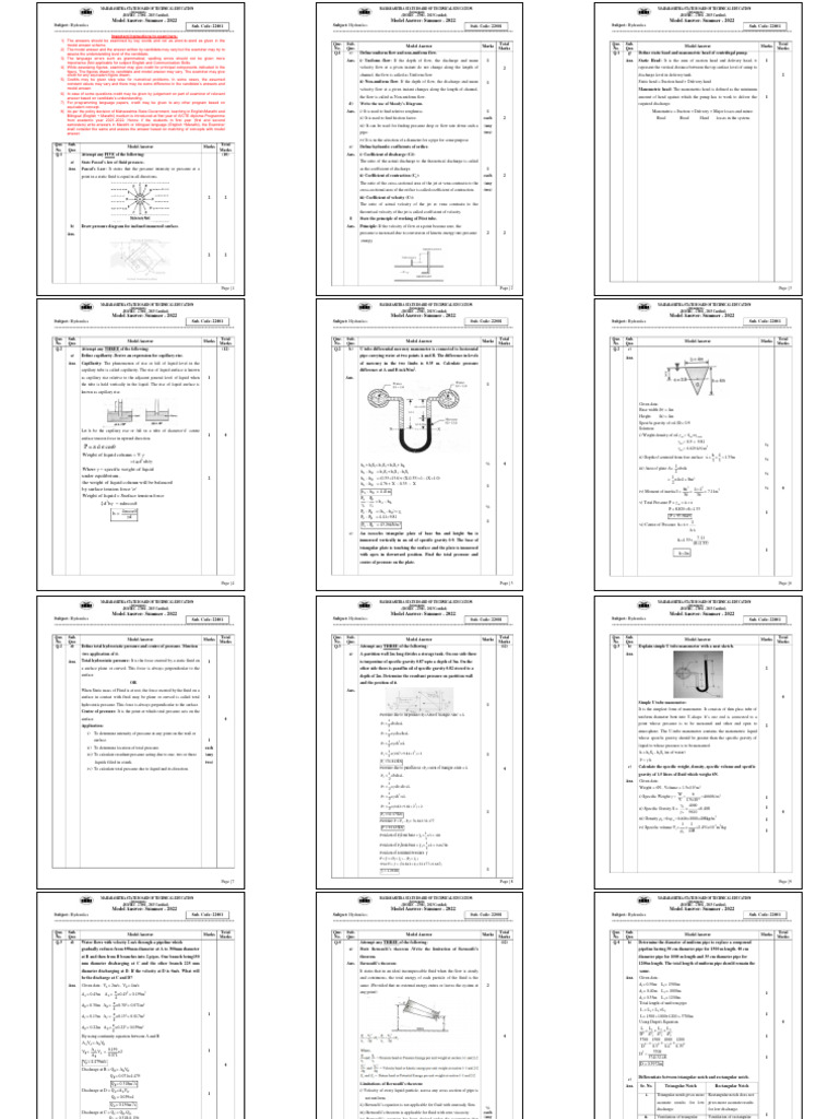 (Micro) 22401-2022-Summer-Model-Answer-Paper (Msbte Study Resources) | PDF | Pressure | Pressure ...