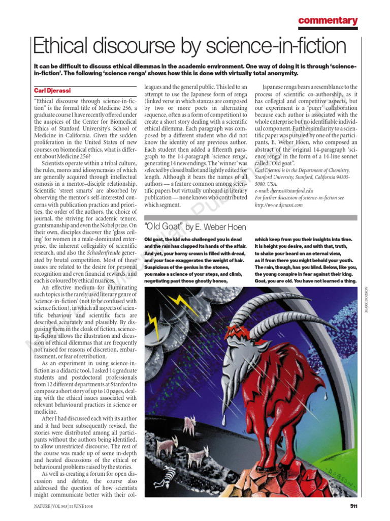 Ethical Discourse by Science-In-Fiction | PDF | Science