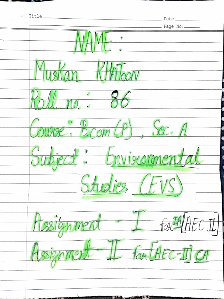 EVS Assignment | PDF