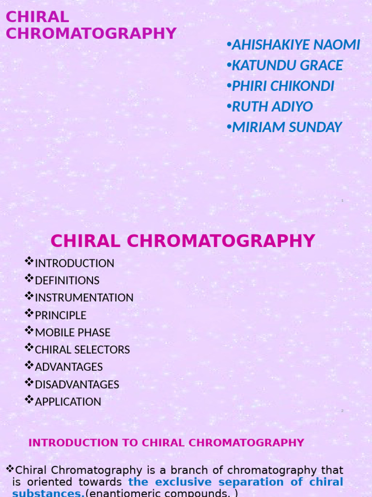 Chiral Chromatography: Techniques & Applications | PDF | Chirality ...