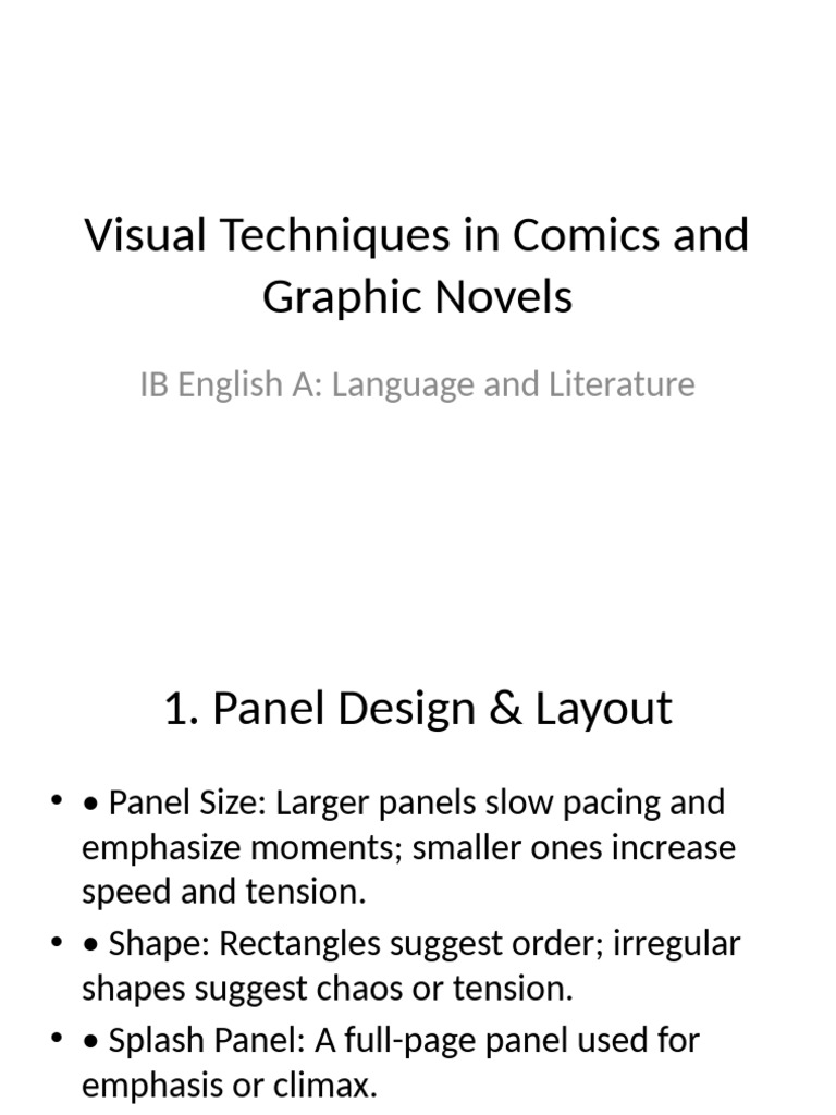 Visual Techniques in Comics Presentation | PDF | Composition (Visual Arts)