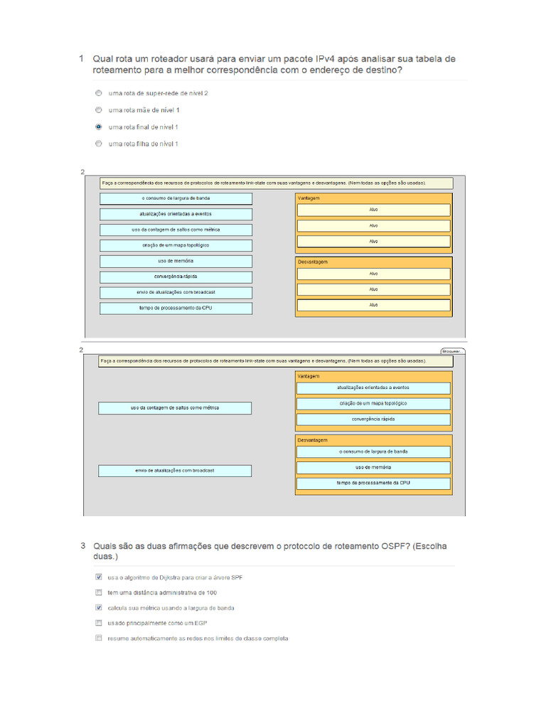 Ccna 2 - Exame Do Capitulo 7 | PDF