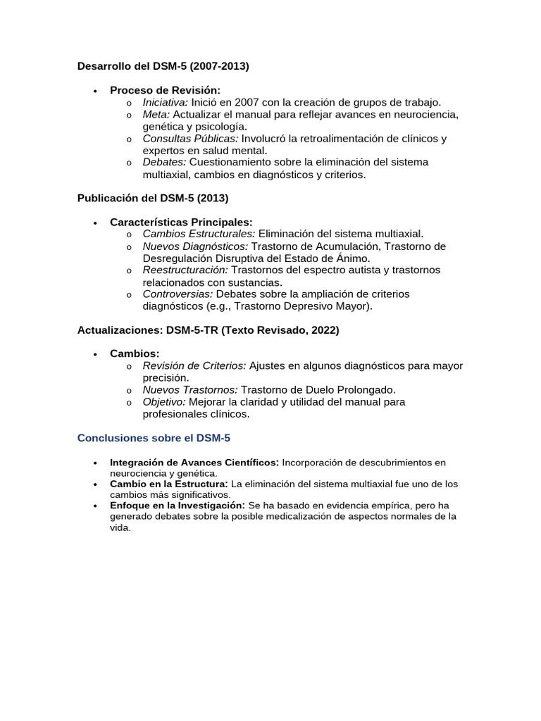 Desarrollo Del DSM | PDF