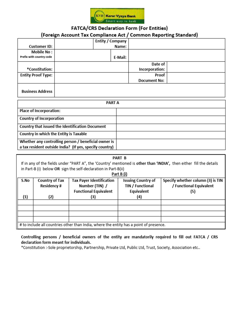 3-fatca-self-declaration-form-entities | PDF | Taxes | Justice