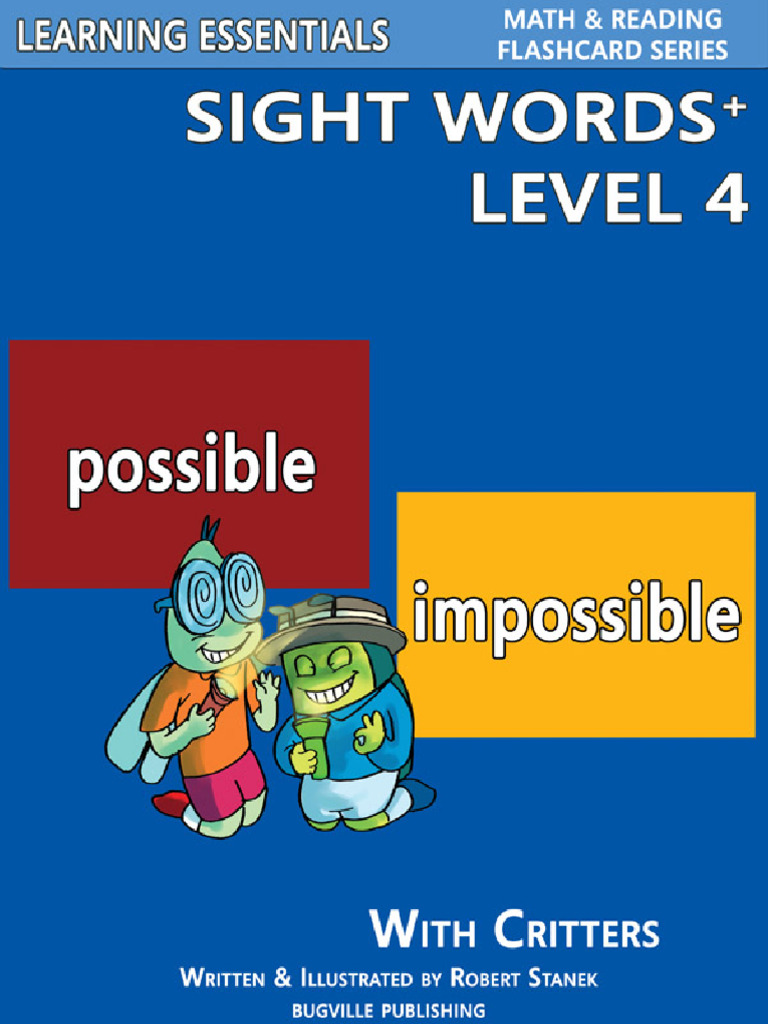Sight Words Plus Level 4 Sight Words Flash Cards With Critters For ...