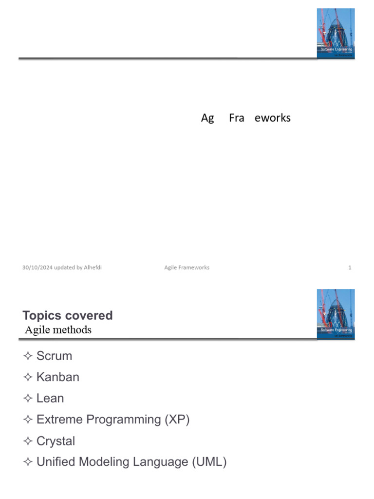 Ch2 Agile Frameworks and UML | PDF | Scrum (Software Development) | Use Case