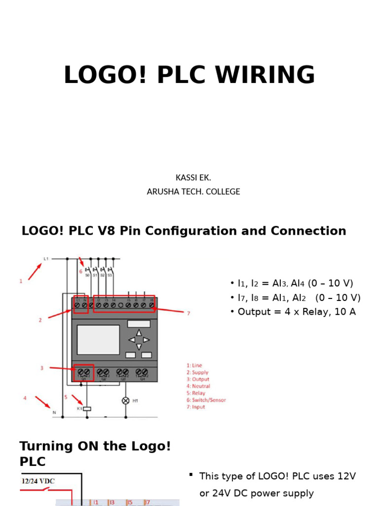 LOGO! PLC Wiring Guide | PDF | Power Supply | Programmable Logic Controller