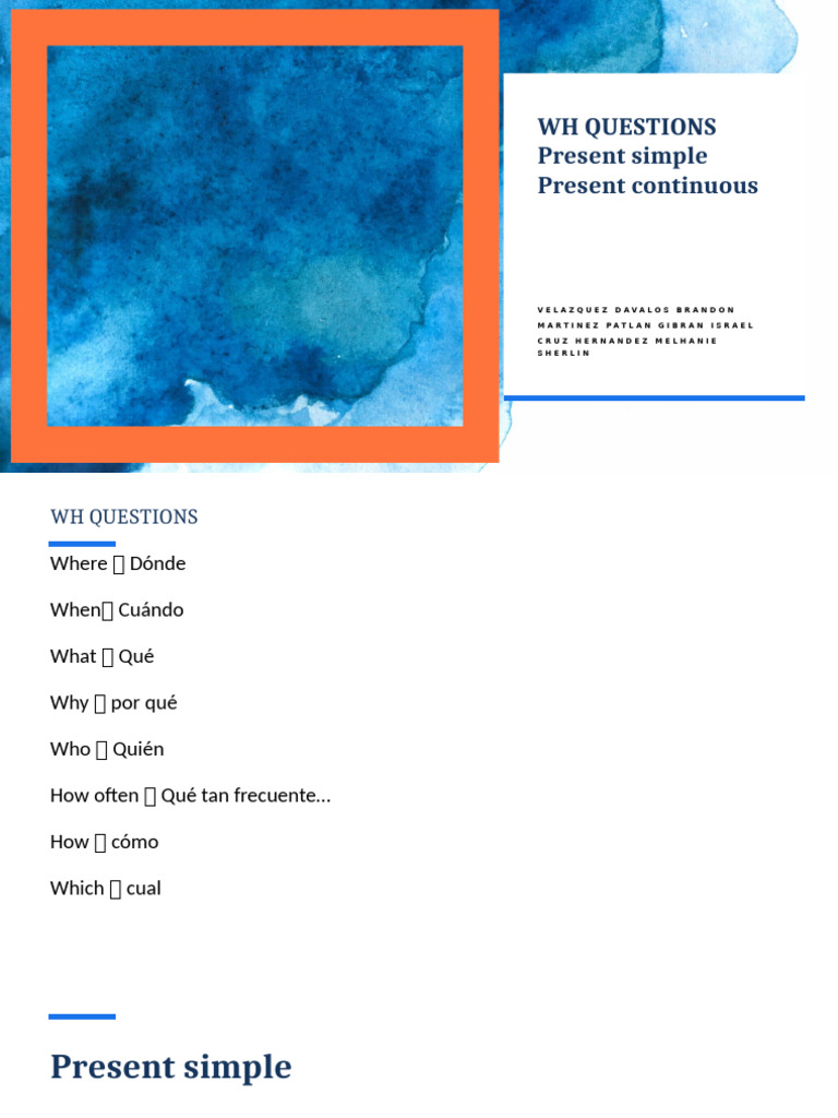WH Questions | PDF