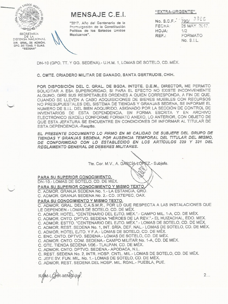Formatos Numeros Sil | PDF
