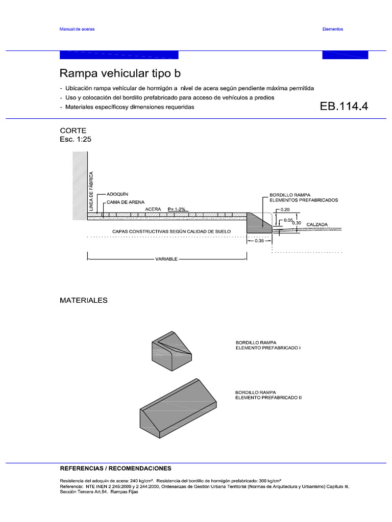 Rampa Vehicular Tipo b2 | PDF