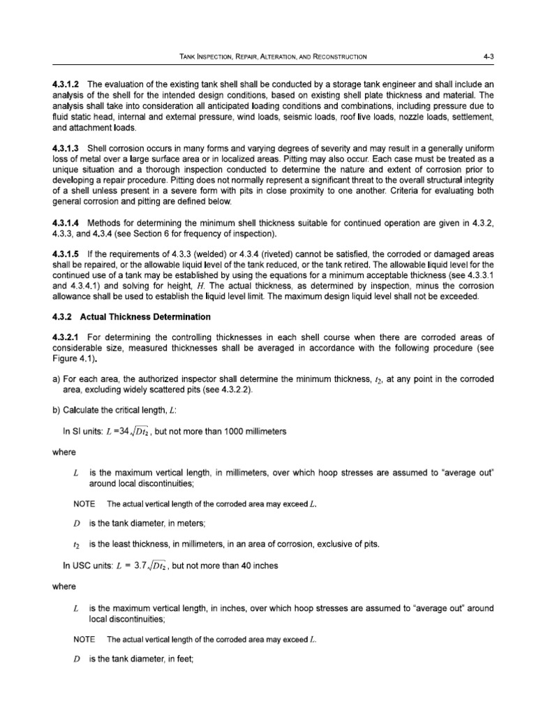 Medición de espesores API 653 | PDF