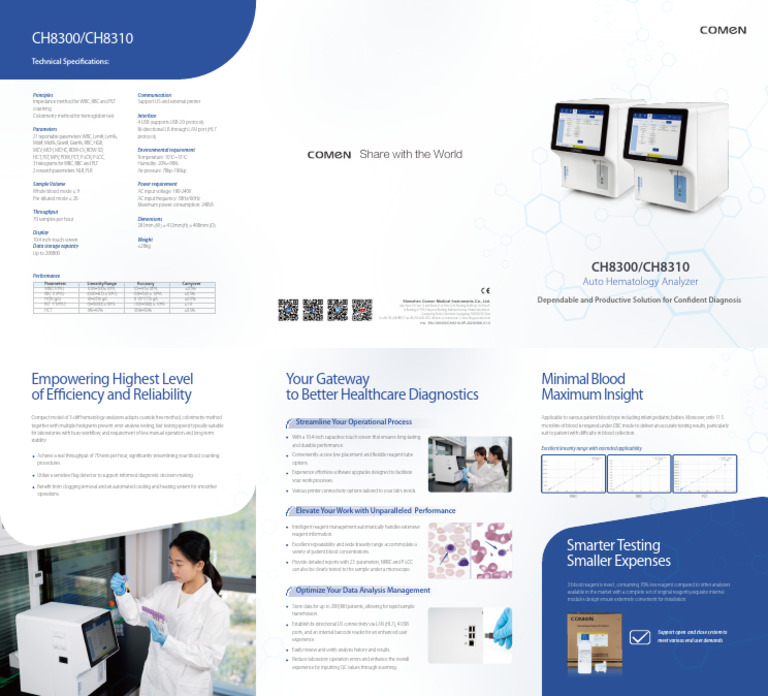 CH8300 CH8310 COMEN Auto Hematology Analyzer V1.0 | PDF