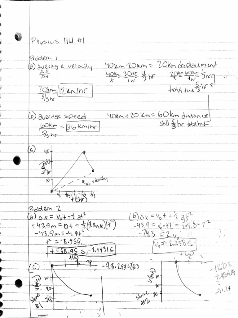 Physics HW 1 | PDF