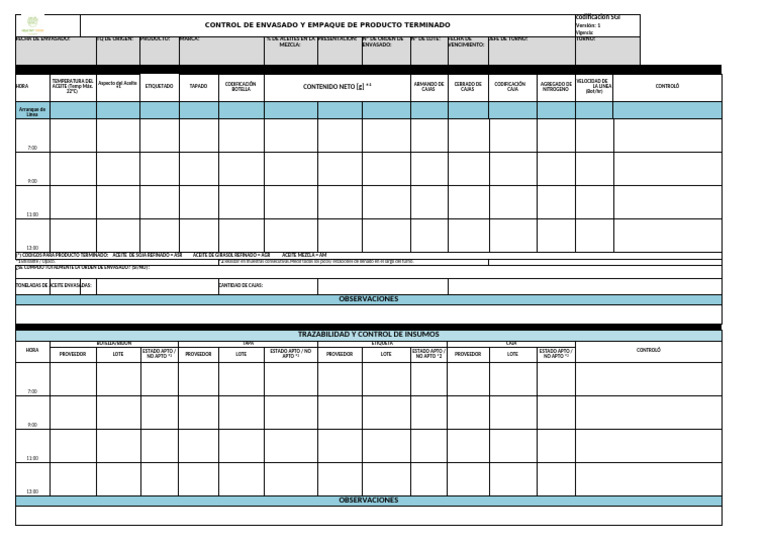 CONTROL DE LINEA A REVISAR v01 | PDF